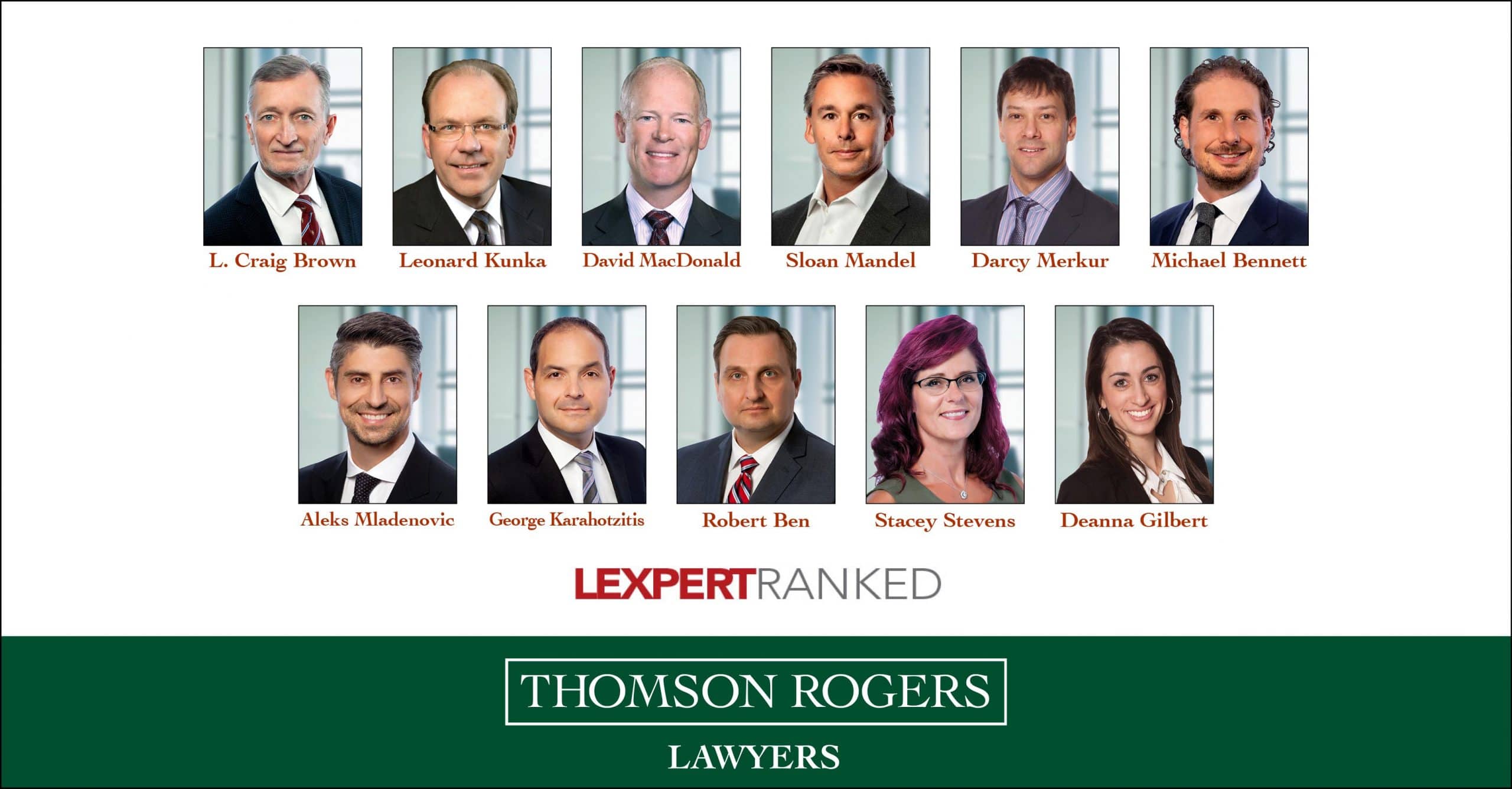 2020 Canadian Legal Lexpert® Directory rankings | Thomson Rogers LLP